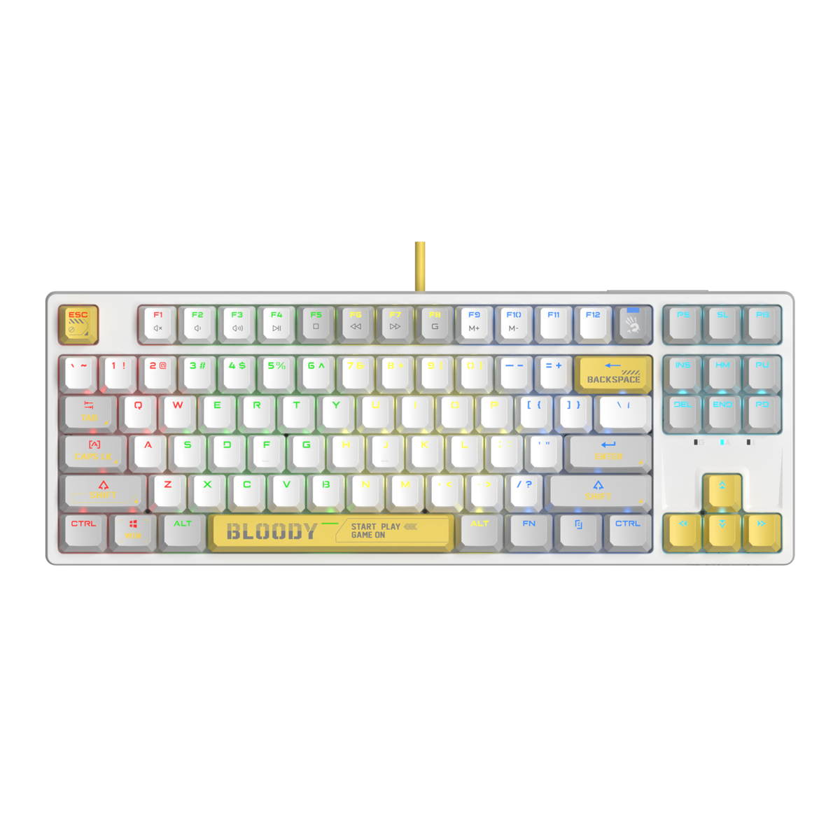 Bloody S87 RGB Gaming Keyboard - Energy White