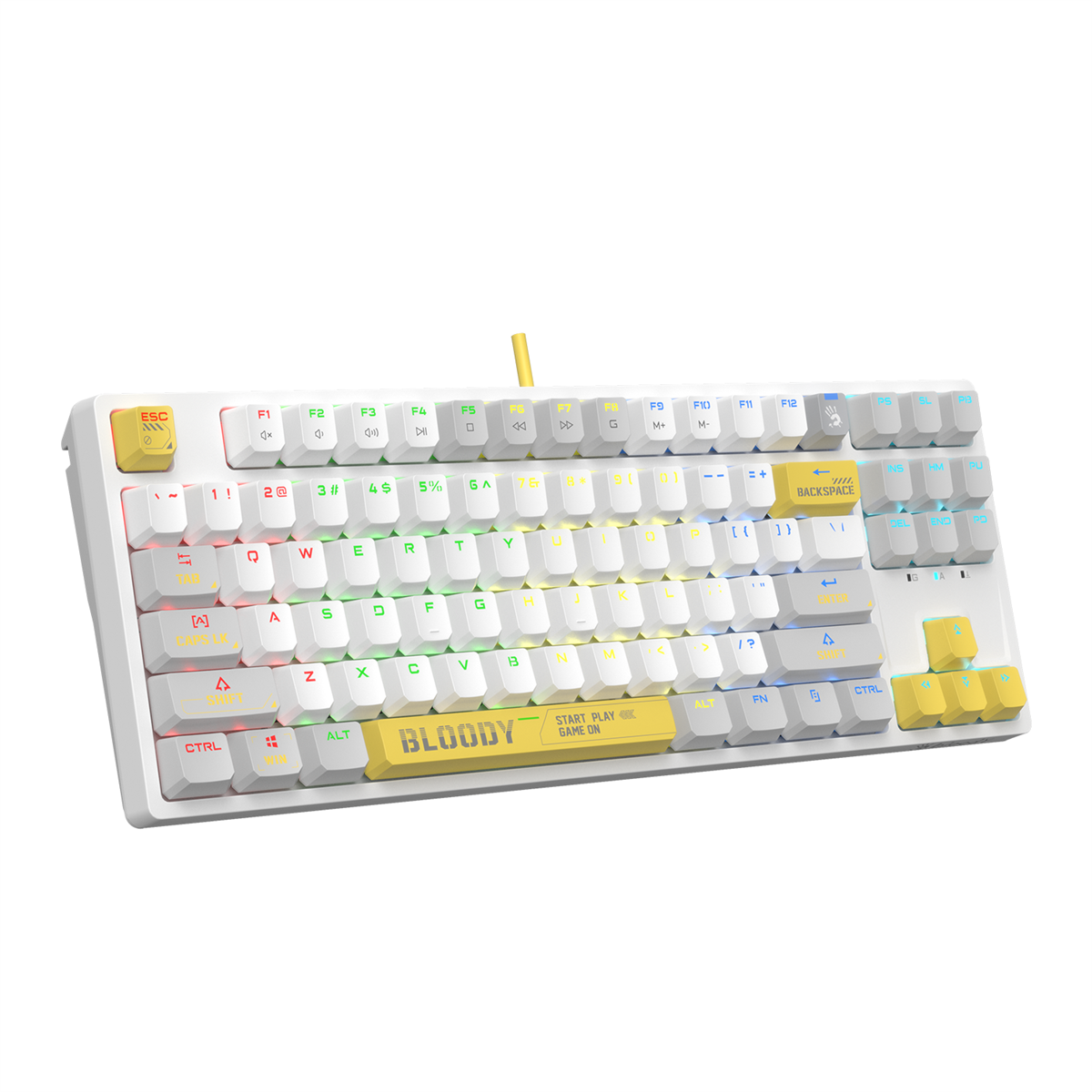 Bloody S87 RGB Gaming Keyboard - Energy White