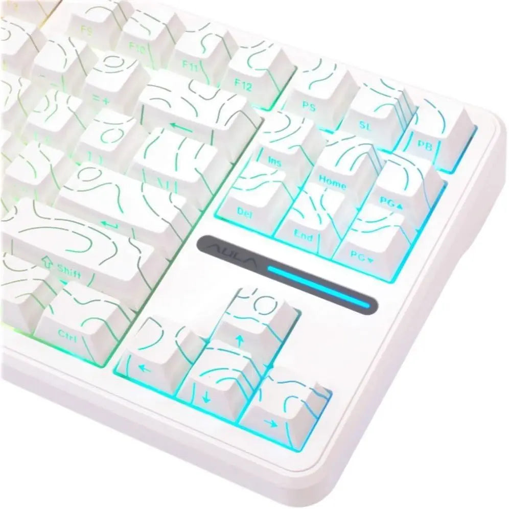 Aula F87 Pro Wireless Gasket Mechanical Keyboard - Contour White